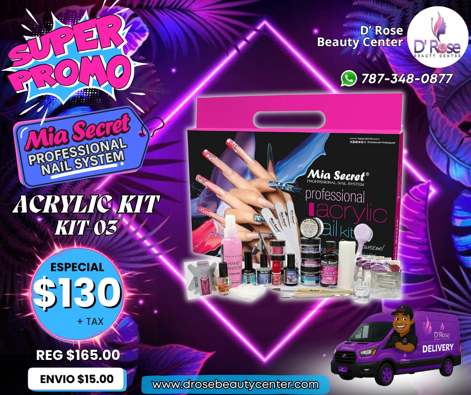💅 Mia Secret – Professional Acrylic Nail Kit – KIT-03 – D' Rose Beauty ...