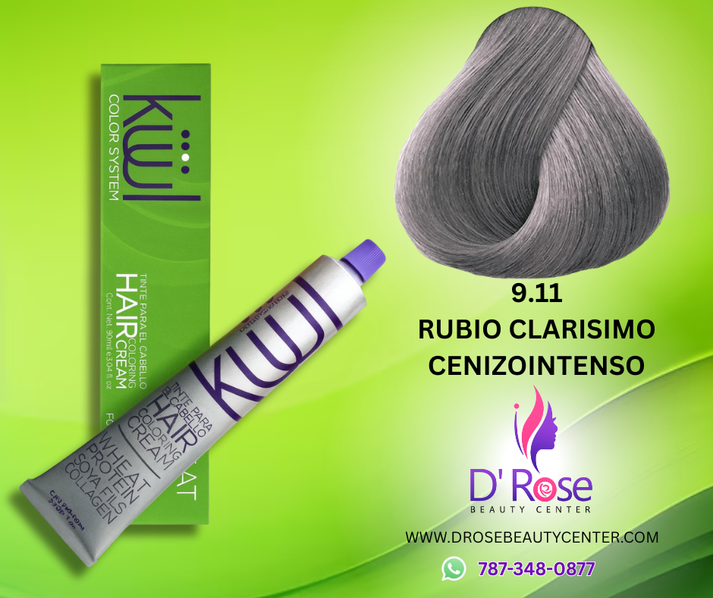 💇♀️ KUUL COLOR SYSTEM 9.11 RUBIO CLARÍSIMO CENIZA INTENSO 3.04OZ – D ...